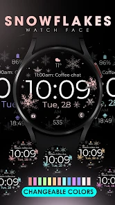 Snowflake rose gold watch face App - Reviewed