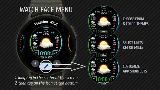 Weather watch face W5.5 App - Reviewed
