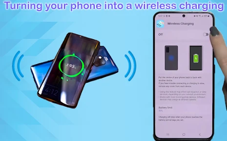 Wireless charge Phone to Phone App - Reviewed