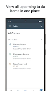 Aplicación Canvas Student - Reviewed