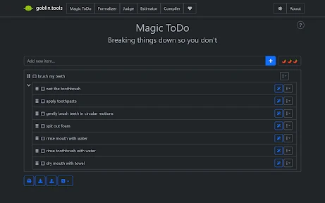 Application Goblin Tools - Reviewed