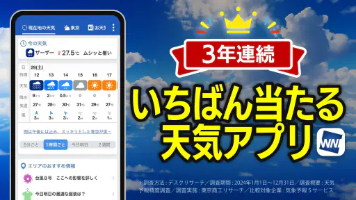 ウェザーニュース 天気・雨雲レーダー・台風の天気予報アプリ アプリ - Reviewed