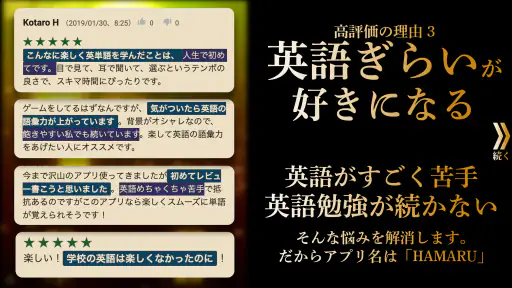 英単語・英語アプリHAMARU TOEICや受験の学習ゲーム アプリ - Reviewed
